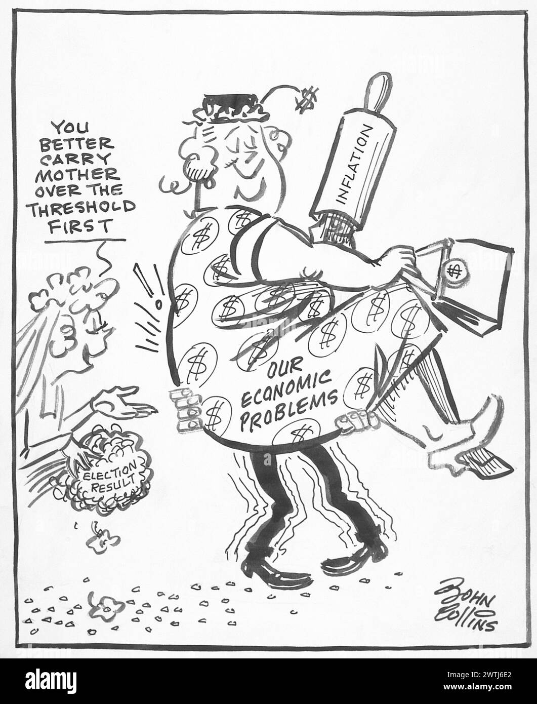 Cartoon - June Bridge. John Collins (1917-2007 Stock Photo - Alamy