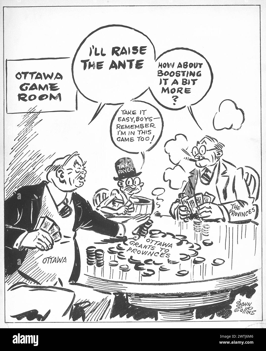 Cartoon - The Forgotten Man. John Collins (1917-2007 Stock Photo - Alamy