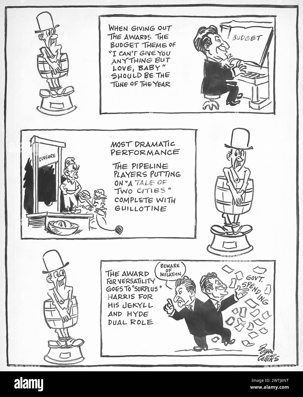 Cartoon - Ottawa Oscars. John Collins (1917-2007 Stock Photo - Alamy