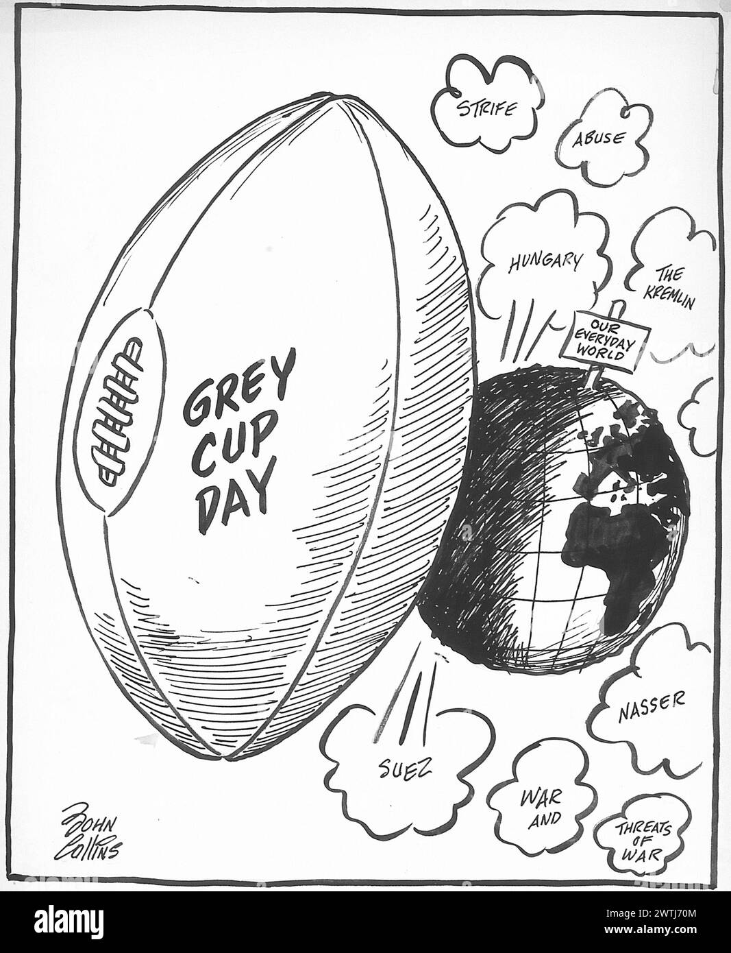 Cartoon - Eclipse. John Collins (1917-2007 Stock Photo - Alamy