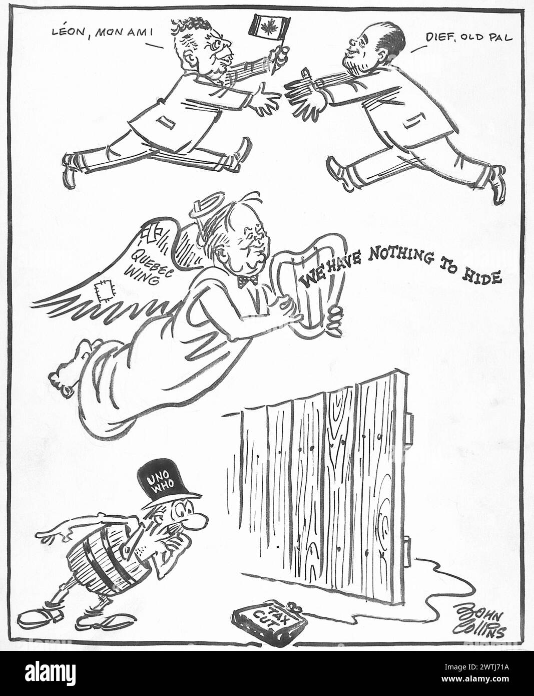 Cartoon - April Fool. John Collins (1917-2007 Stock Photo - Alamy