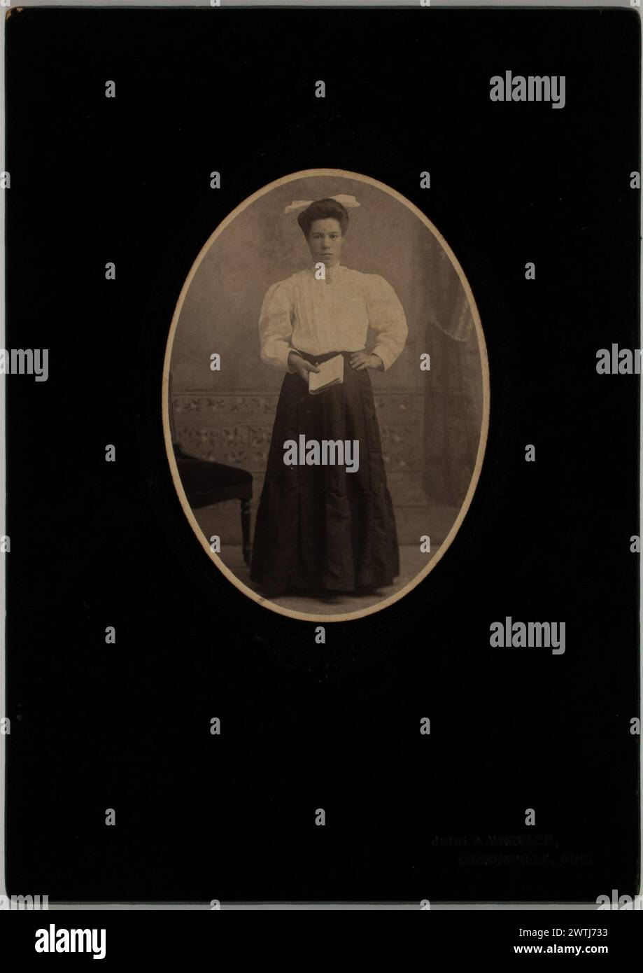 Gelatin silver print - Portrait of an unidentified woman, Cowansville, Quebec, 1890-1912 John ...