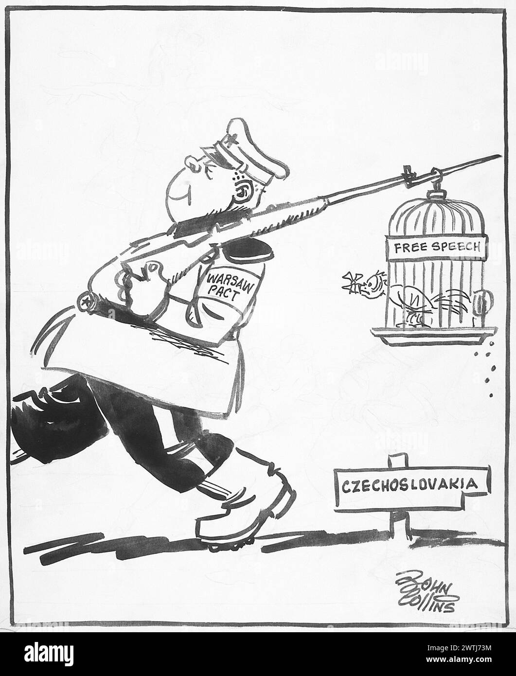 Cartoon - Planned Troop Withdrawal. John Collins (1917-2007 Stock Photo ...
