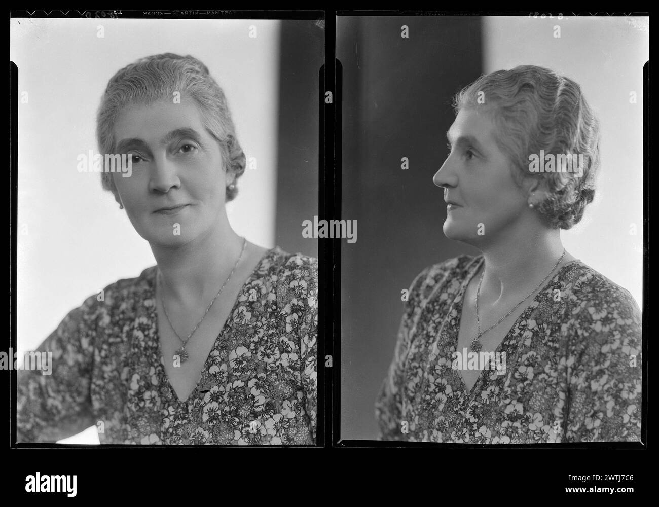 Woman; inscribed 'Mrs Rocke' Nitrate negatives, gelatin silver ...