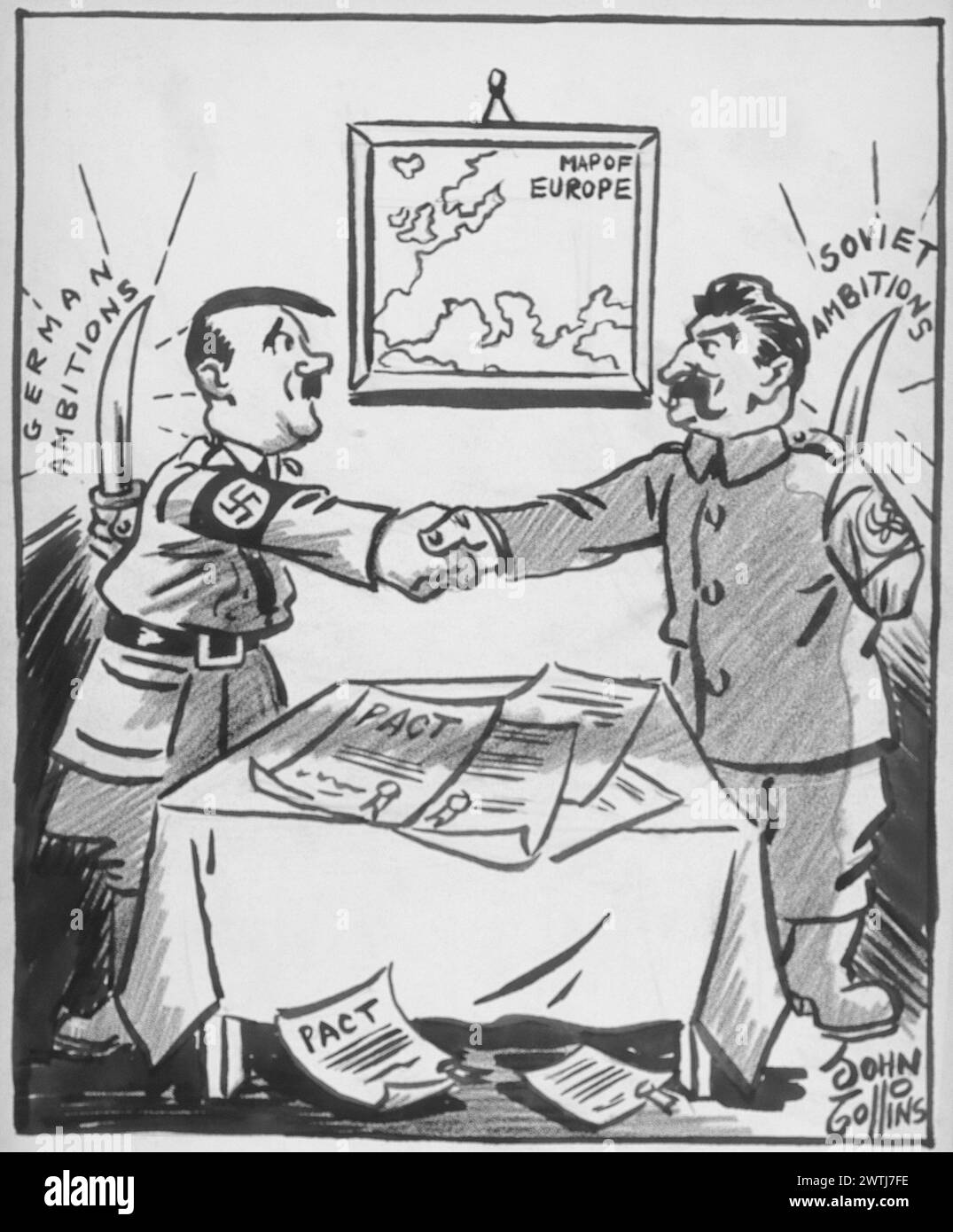 Cartoon - Two Minds with a Single Thought. John Collins (1917-2007 ...