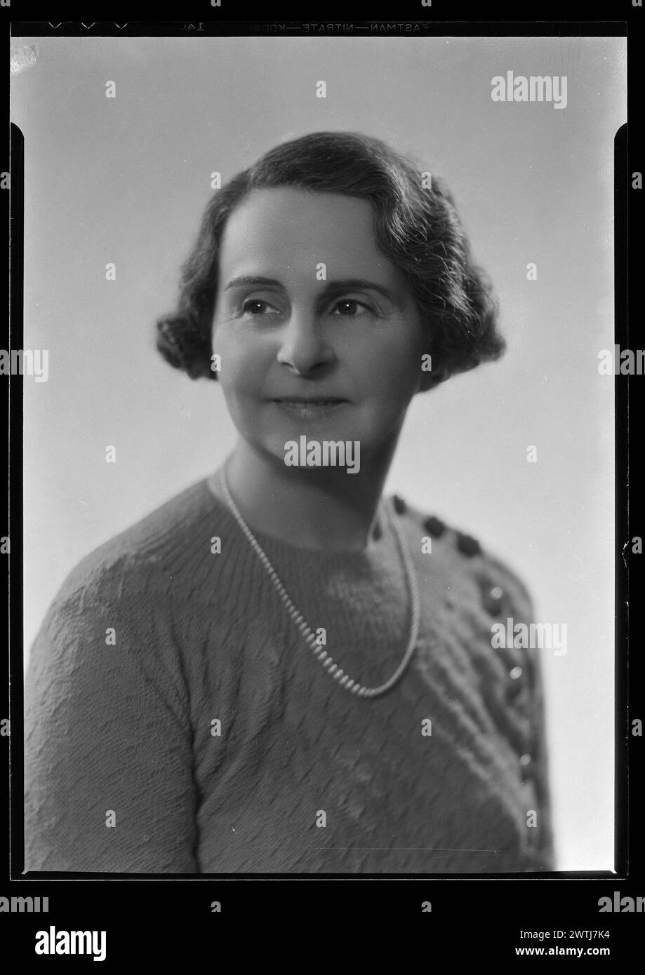 Woman; inscribed 'Miss B. Nathan' Nitrate negatives, gelatin silver ...