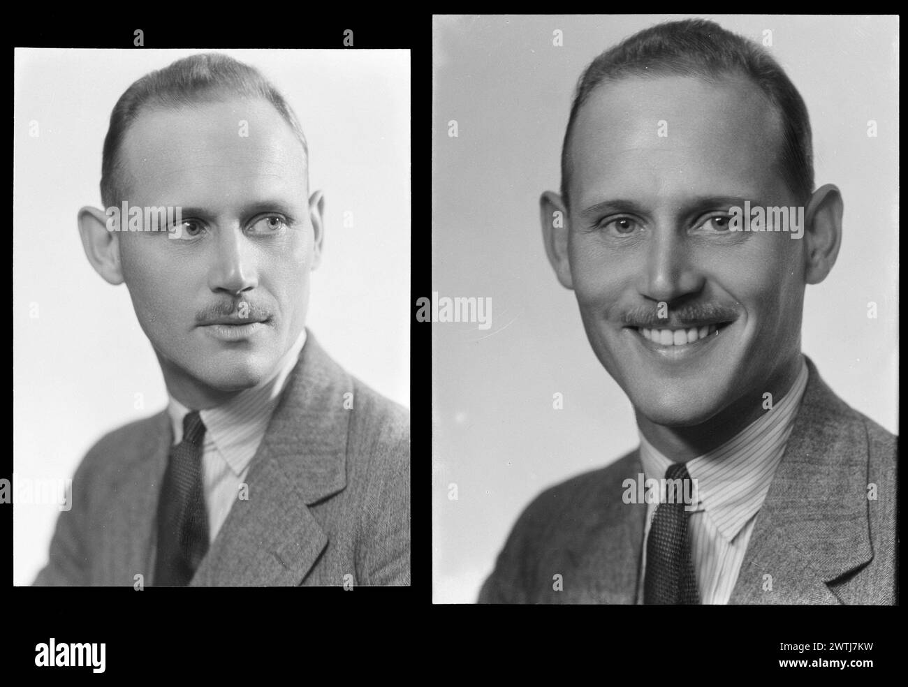 Man; inscribed 'Mr Hanson' gelatin silver negatives, black-and-white ...