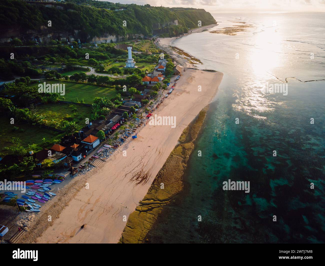 Aerial view pandawa beach in hi-res stock photography and images - Alamy