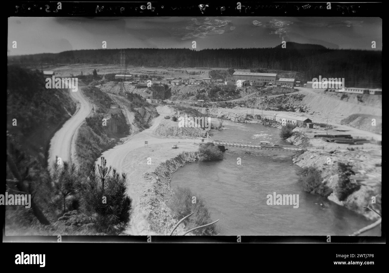 Waikato River at ... Atimuru dam site black-and-white negatives ...