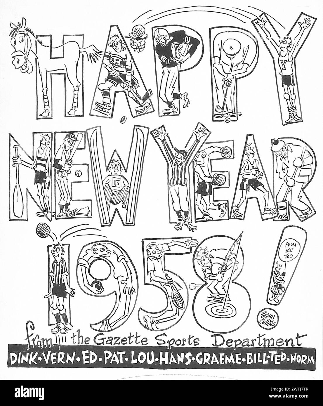 Happy new year 1958 hi-res stock photography and images - Alamy