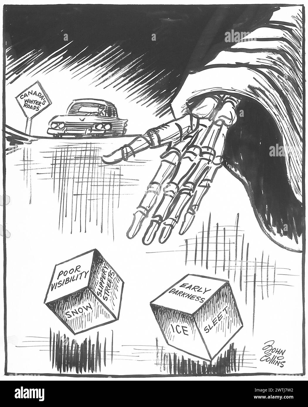 Cartoon - Don't Gamble-The Dice Are Located. John Collins (1917-2007 ...