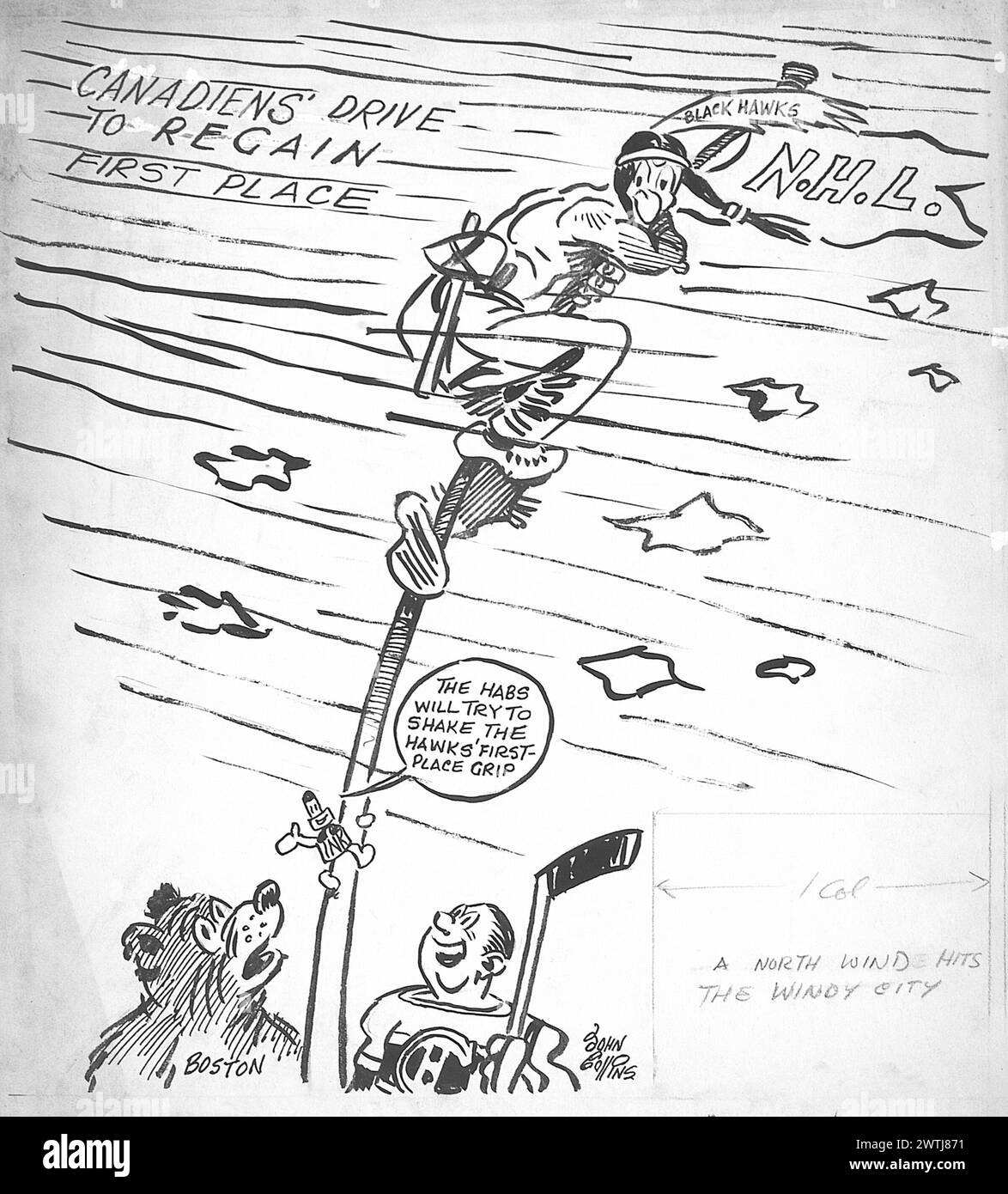 Cartoon - A North Wind Hits the Windy City. John Collins (1917-2007 ...