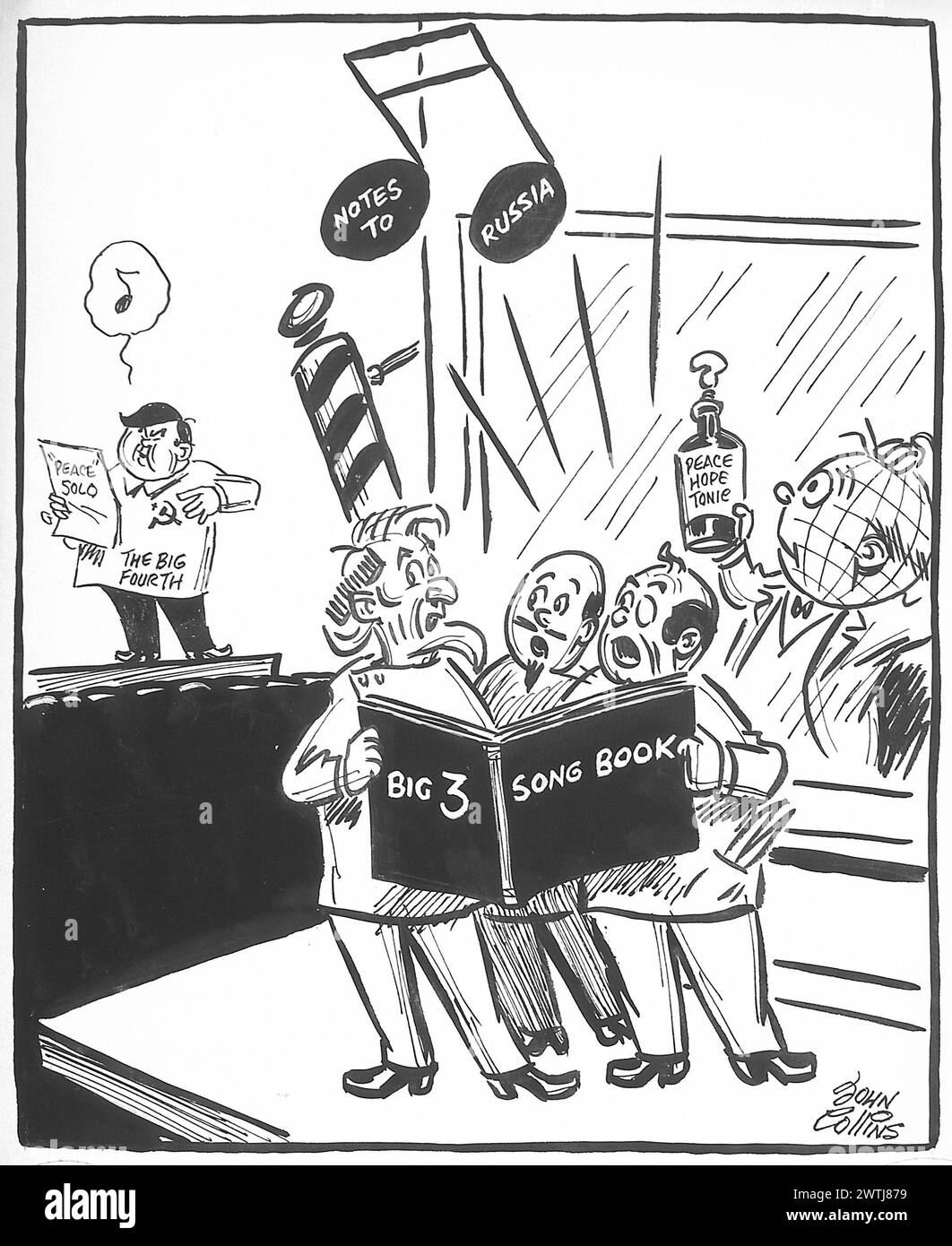Cartoon - Going to Revive the Barber Shop Quartet ?. John Collins (1917 ...