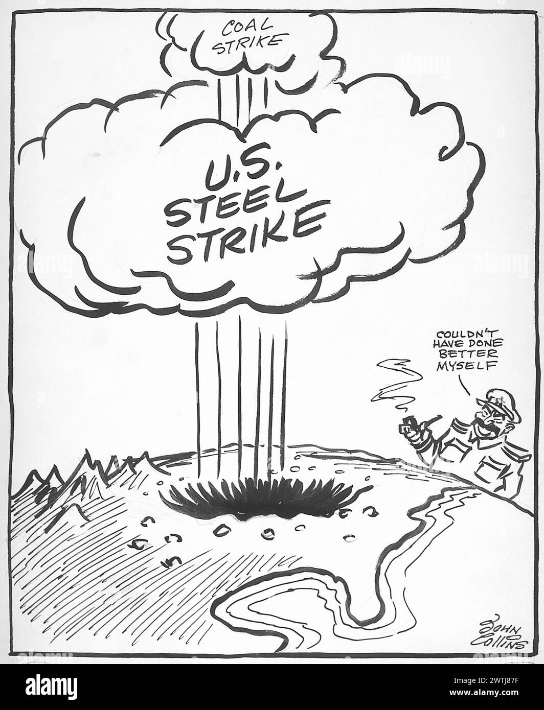 Cartoon - Industrial A-Bomb John Collins (1917-2007 Stock Photo - Alamy