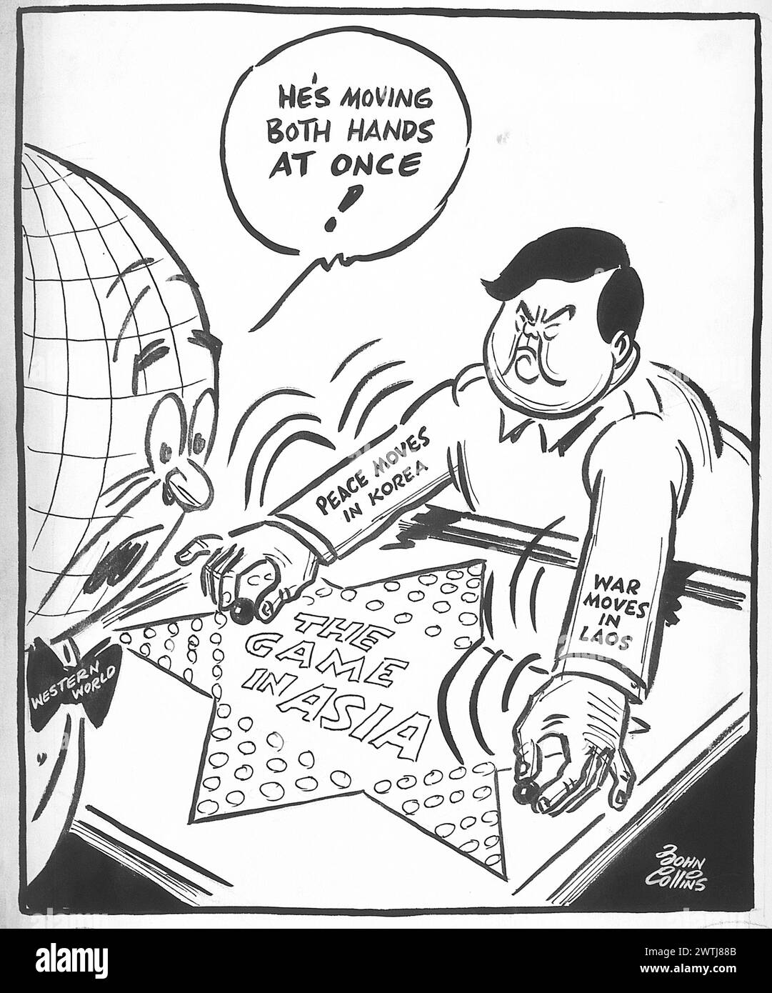 Cartoon - Indo-Chinese Checkers John Collins (1917-2007 Stock Photo - Alamy