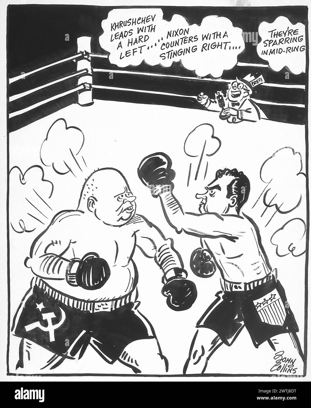 Cartoon - "Cultural Exchange". John Collins (1917-2007 Stock Photo - Alamy