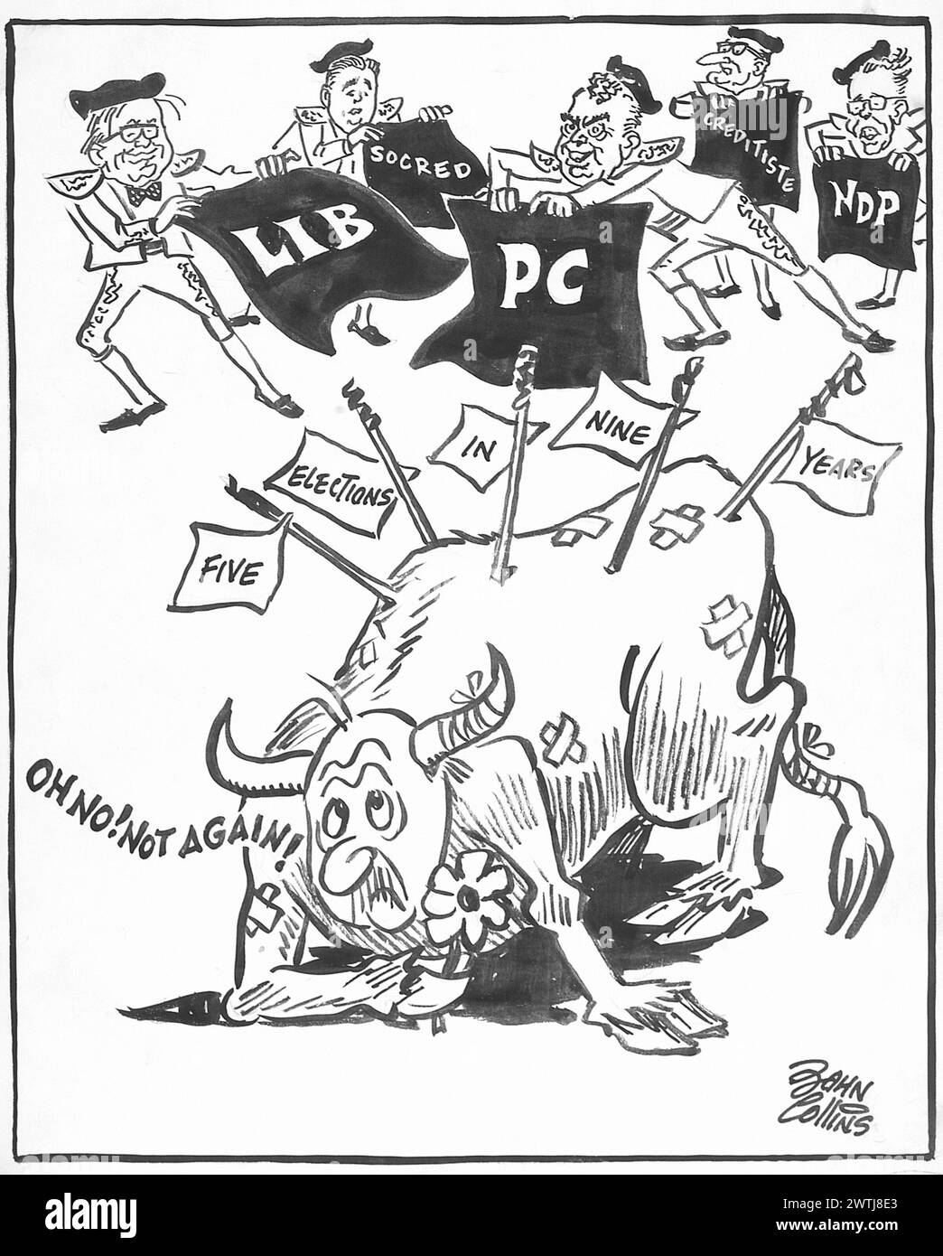 Cartoon - Poor Old Ferdinand. John Collins (1917-2007 Stock Photo - Alamy