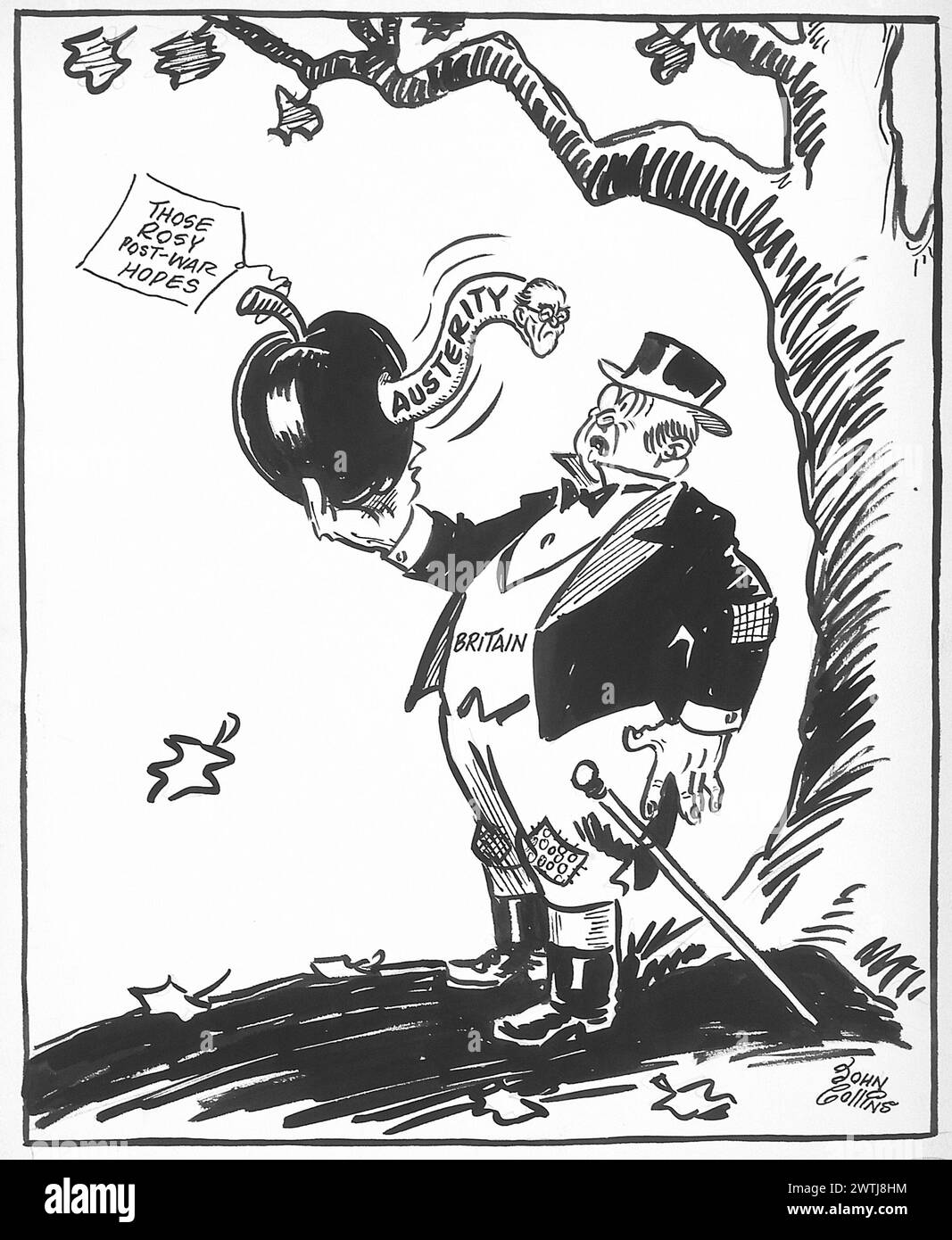 Cartoon - The Fruits of Victory. John Collins (1917-2007 Stock Photo ...