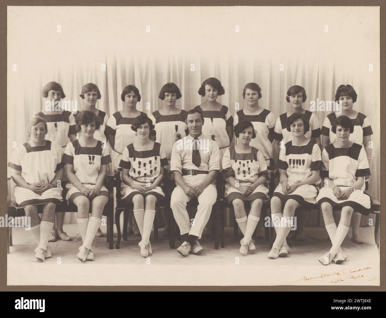 Buckett Gym group, Christchurch Portrait photographs, gelatin silver ...