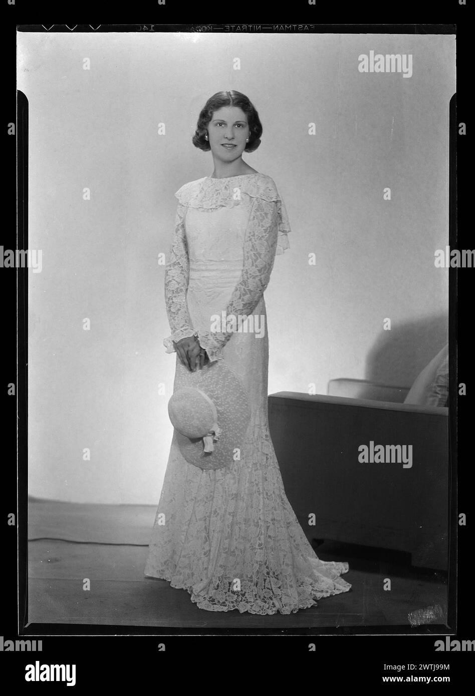 Woman; inscribed 'Miss Chapman' Nitrate negatives, gelatin silver ...