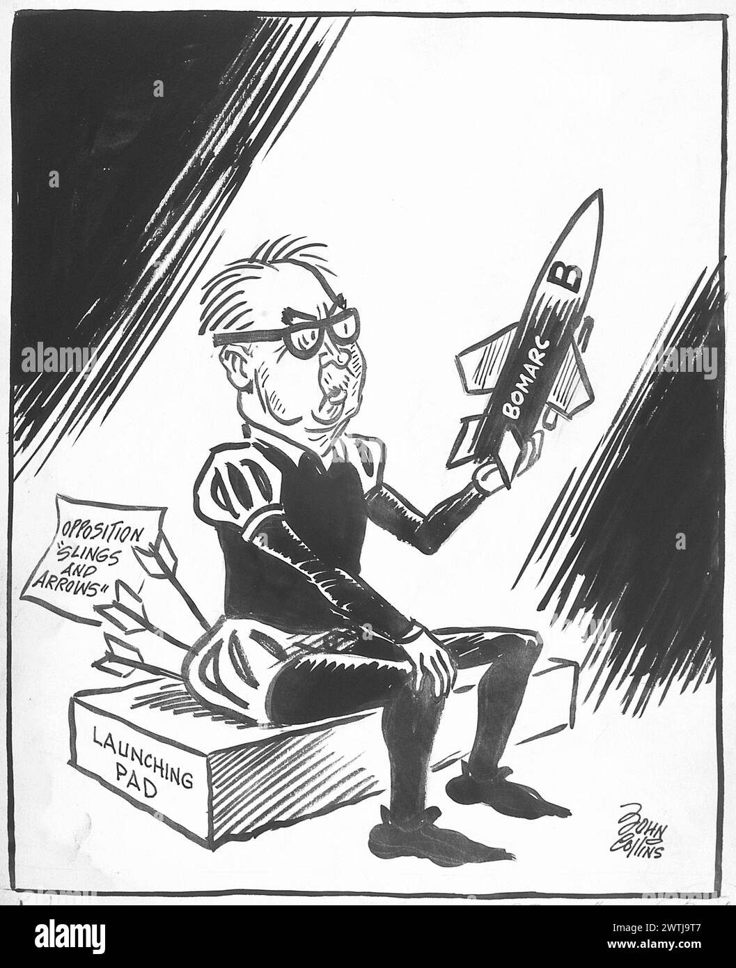 Cartoon - "Or Not to Be-That is the Question". John Collins (1917-2007 ...