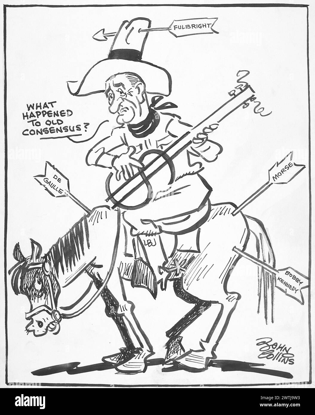 Cartoon - Where Seldom is Heard on Encouraging Word. John Collins (1917 ...