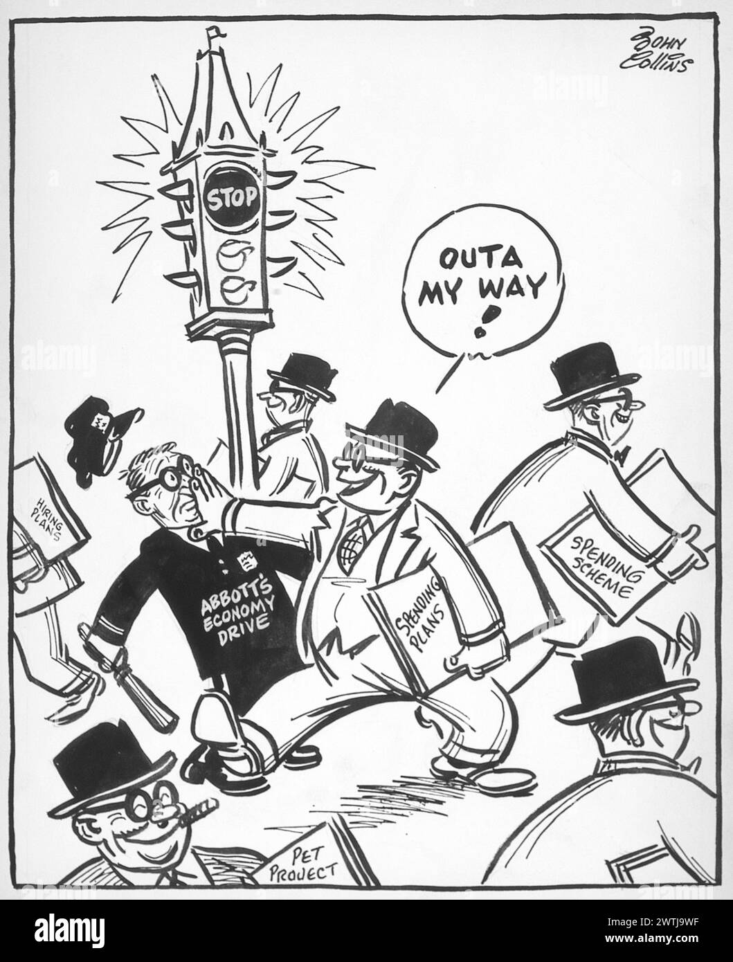 Cartoon - Another Jaywalking Drive Runs Into Difficulties. John Collins ...