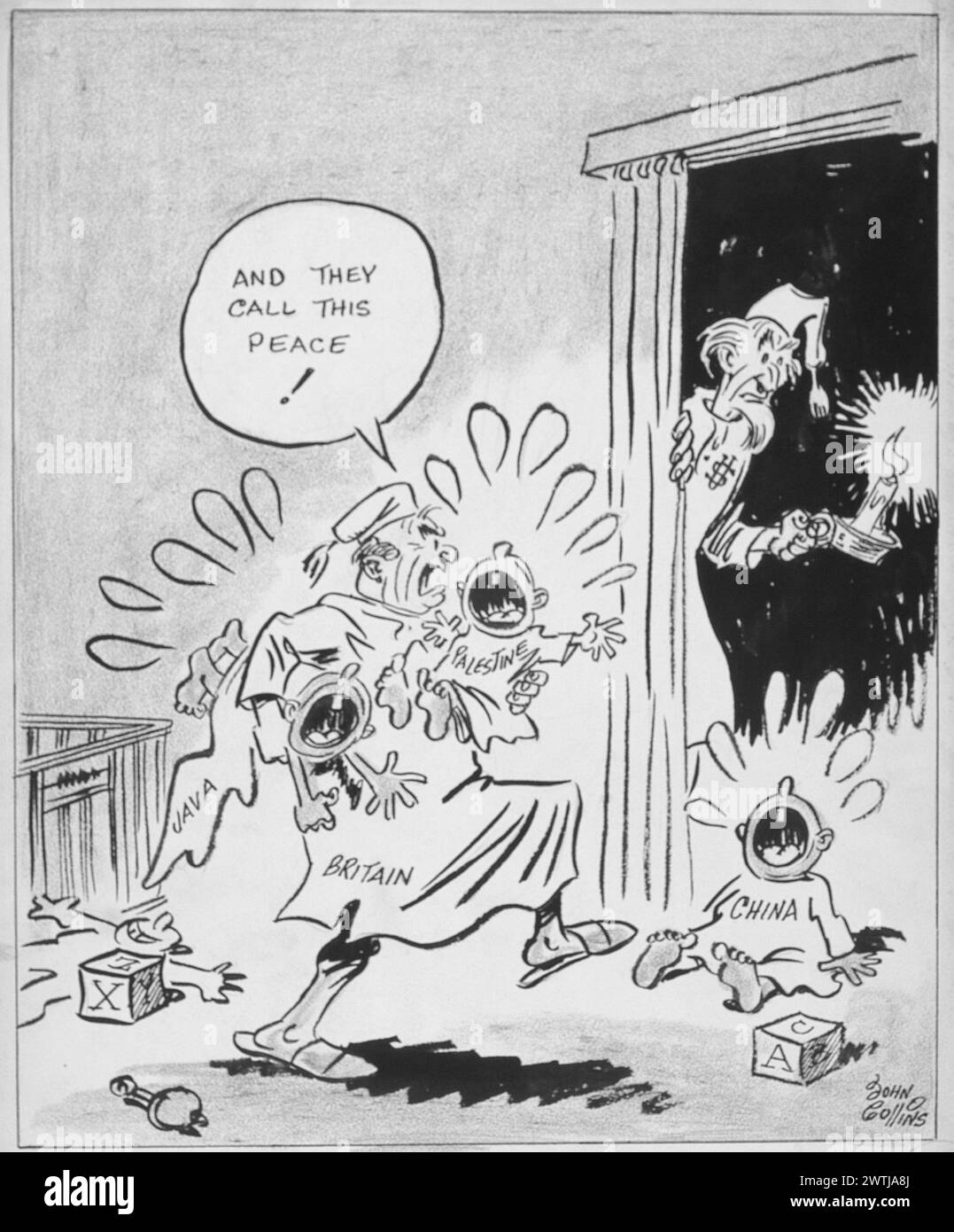 Cartoon - Too Many Problem Children. John Collins (1917-2007 Stock ...