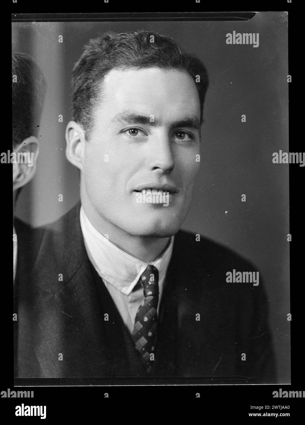 Man; inscribed 'Mr Bradley' gelatin silver negatives, black-and-white ...