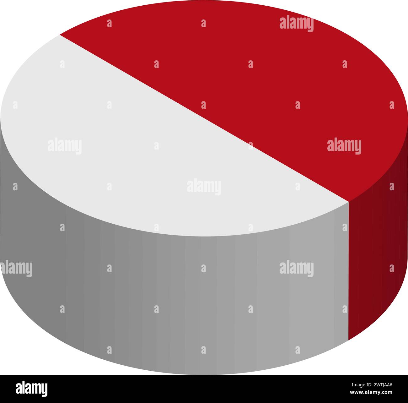 Monaco flag - 3D isometric circle isolated on white background. Vector object Stock Vector Image ...