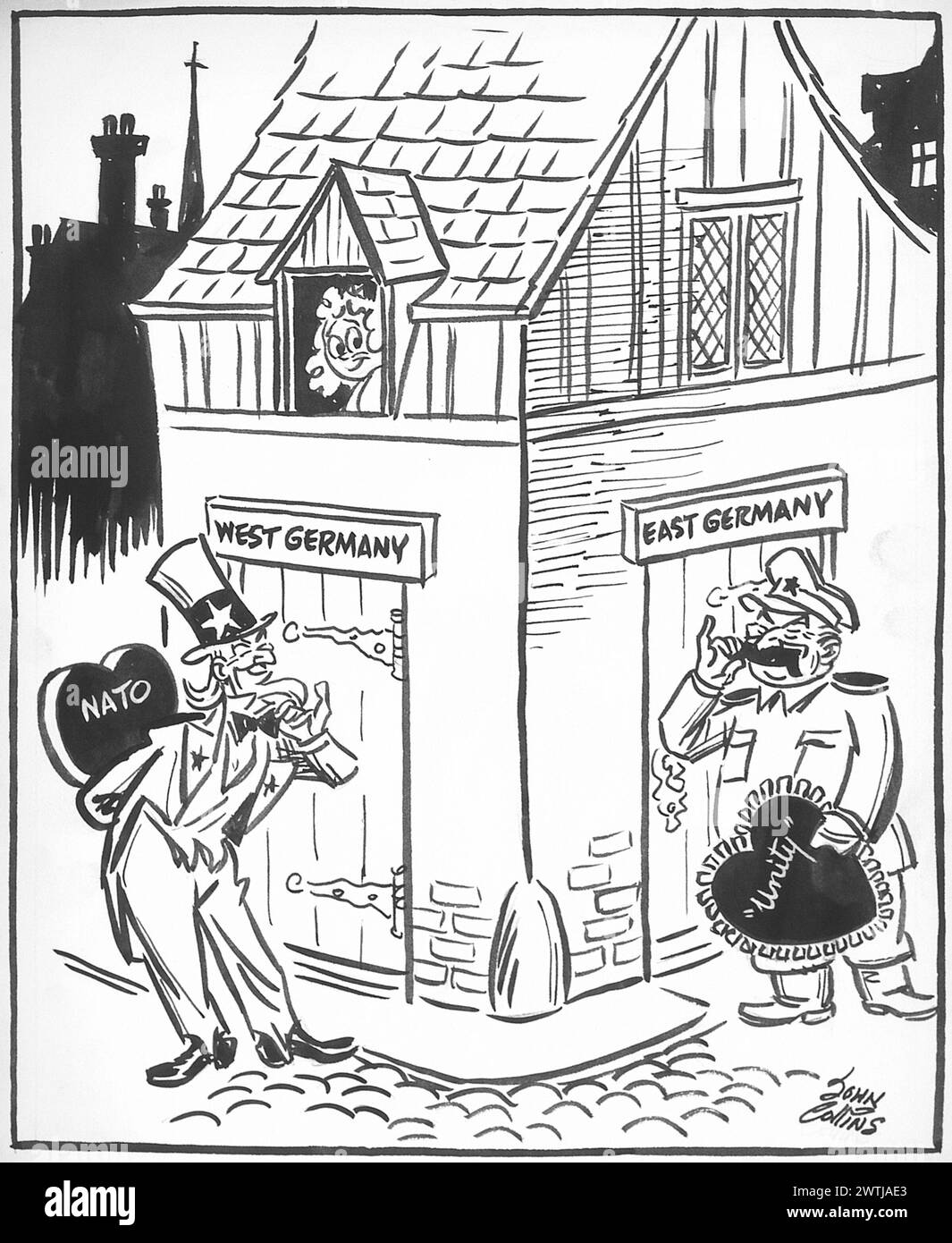 Cartoon - Whose Valentine ?. John Collins (1917-2007 Stock Photo - Alamy