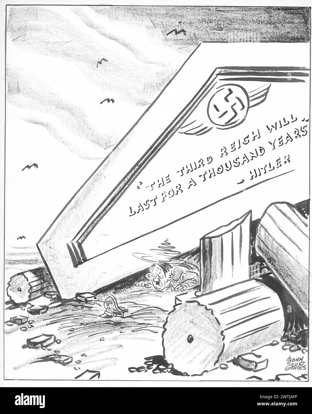 Cartoon - April Fool. John Collins (1917-2007 Stock Photo - Alamy