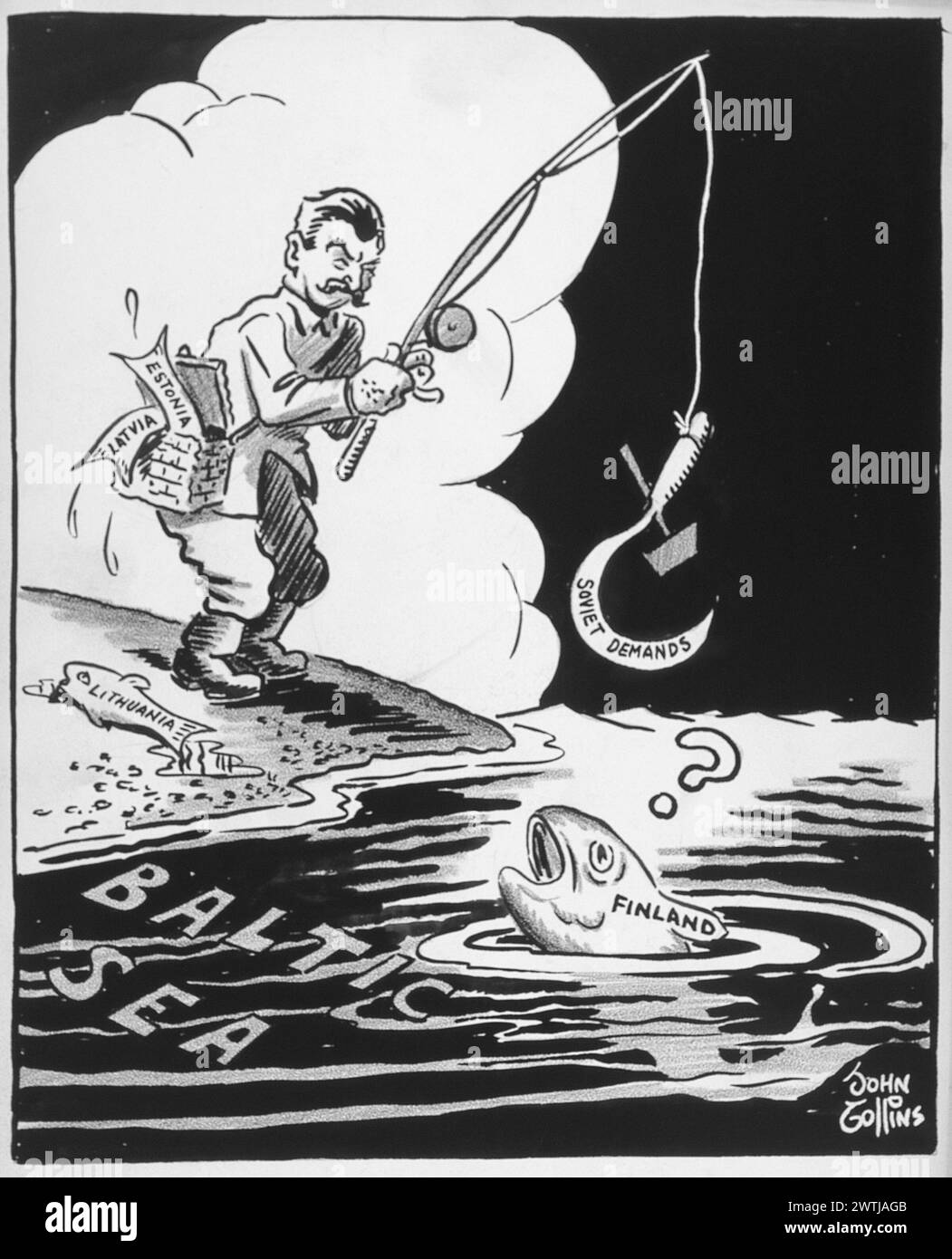 Cartoon - Not Biting. John Collins (1917-2007 Stock Photo - Alamy