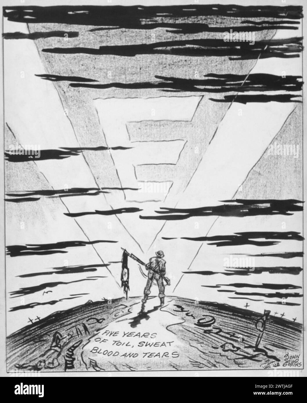 Cartoon - Dawn. John Collins (1917-2007 Stock Photo - Alamy