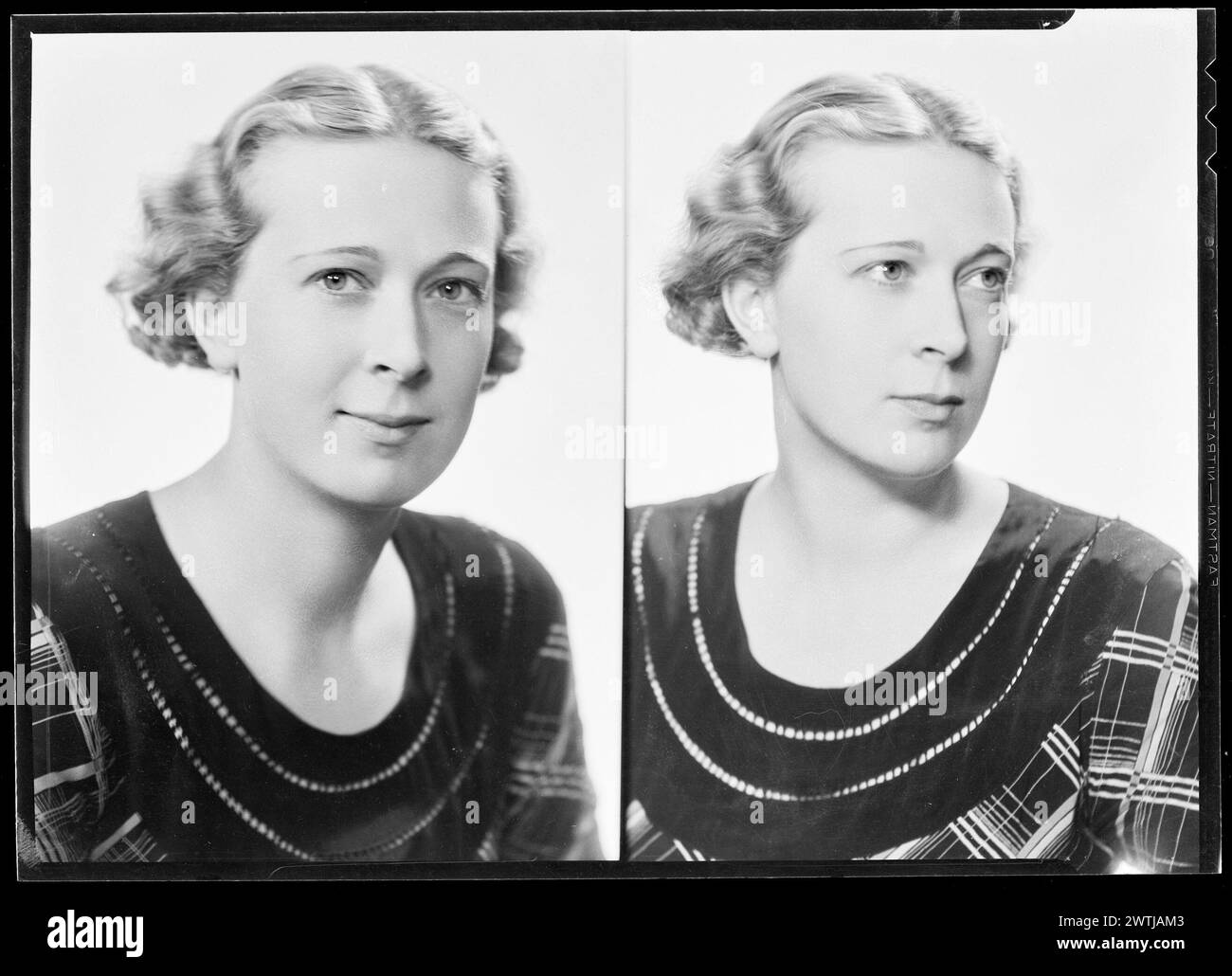 Woman; inscribed 'Miss M Eaton' Nitrate negatives, gelatin silver ...