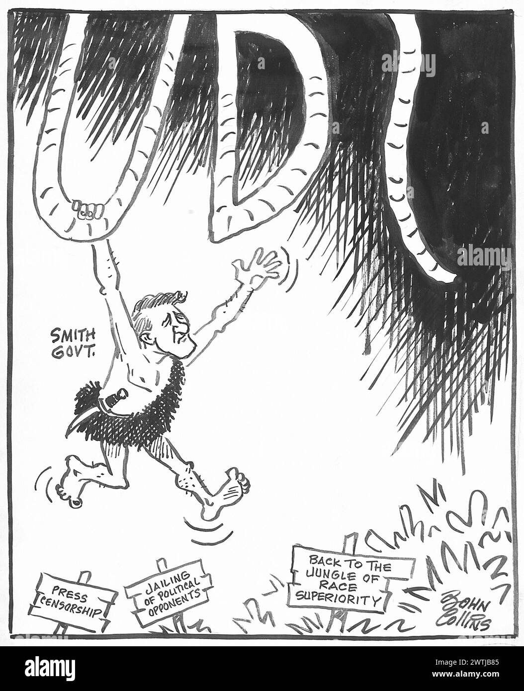 Cartoon - "Me, Tarzan-You, Wrong". John Collins (1917-2007 Stock Photo ...