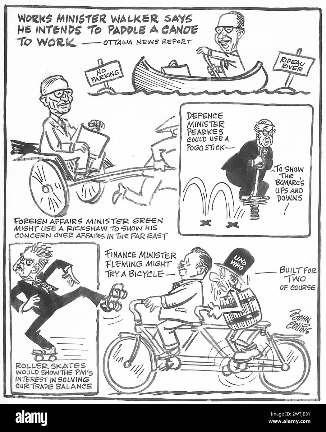 Cartoon - Ottawa Transportation. John Collins (1917-2007 Stock Photo ...