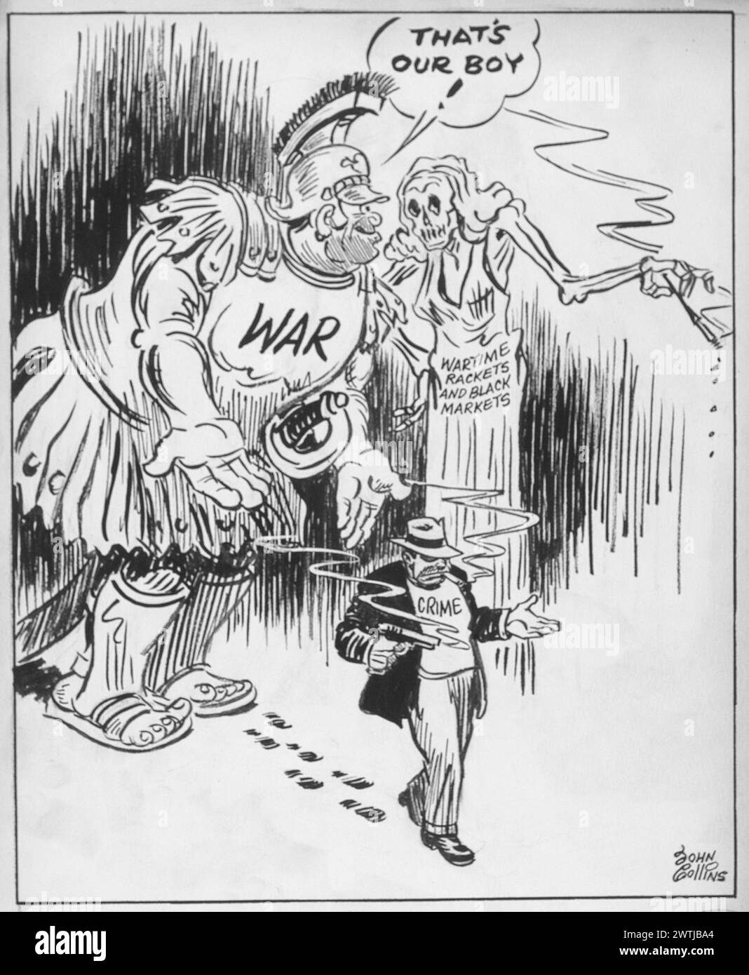 Cartoon - Chip Off the Old Block. John Collins (1917-2007 Stock Photo ...