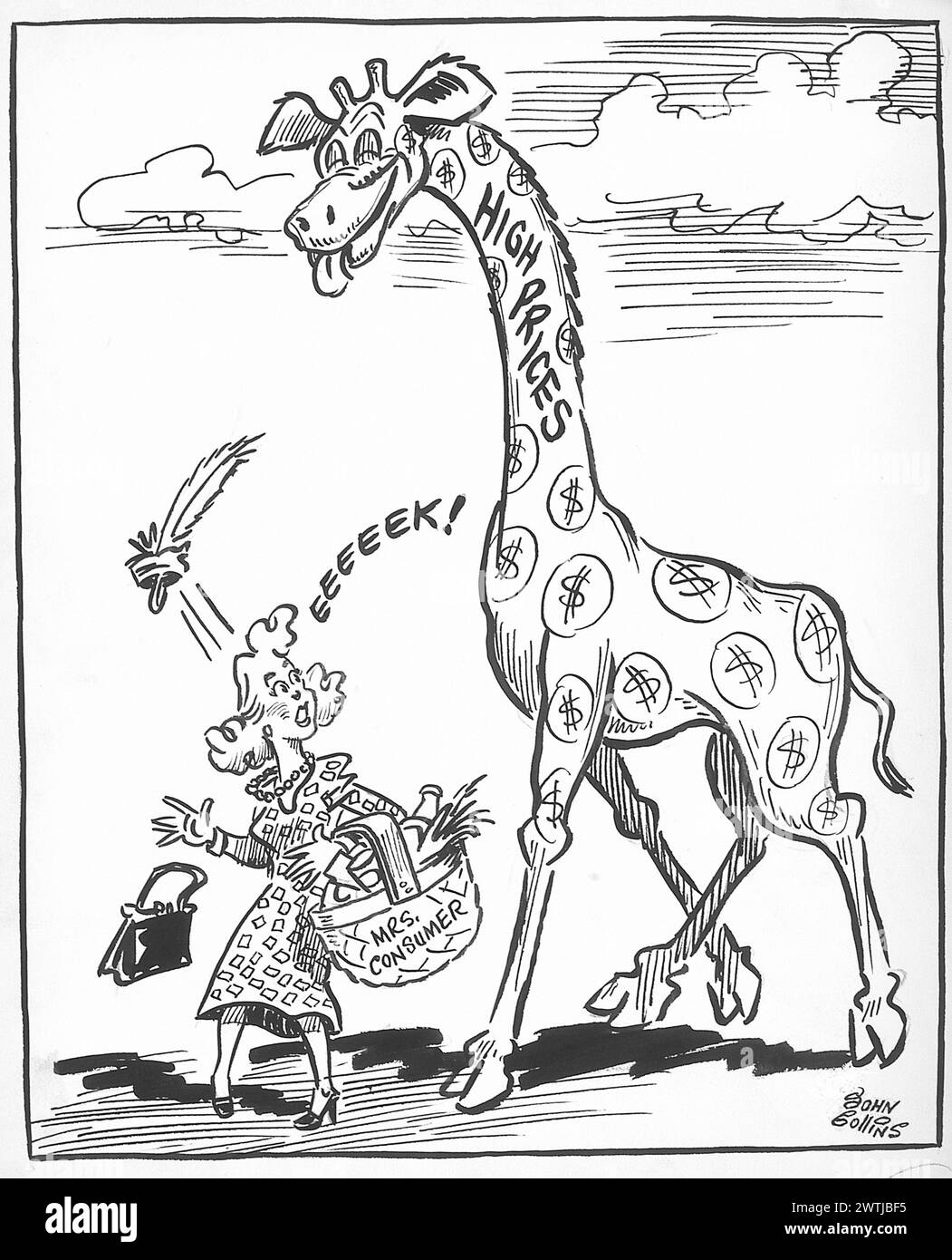 Cartoon - Successor to Mary's Little Lamb John Collins (1917-2007 Stock ...