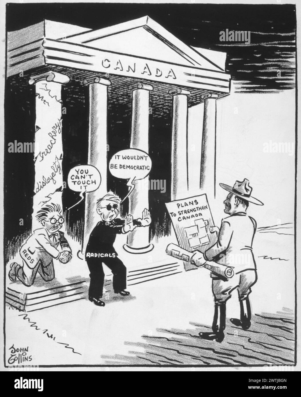 Cartoon column Black and White Stock Photos & Images - Alamy