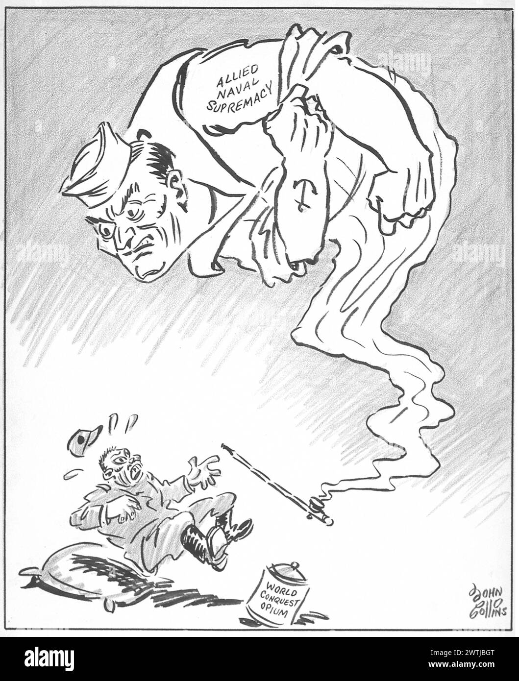 Cartoon - End of the Pipe Dream. John Collins (1917-2007 Stock Photo ...