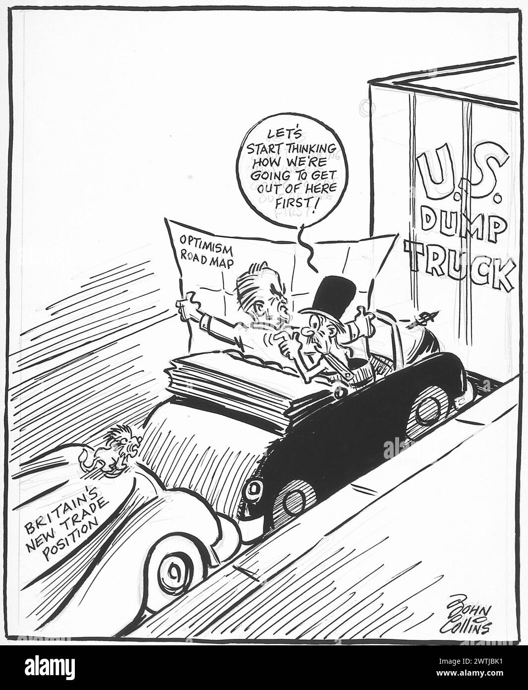 Cartoon - The Squeeze. John Collins (1917-2007 Stock Photo - Alamy