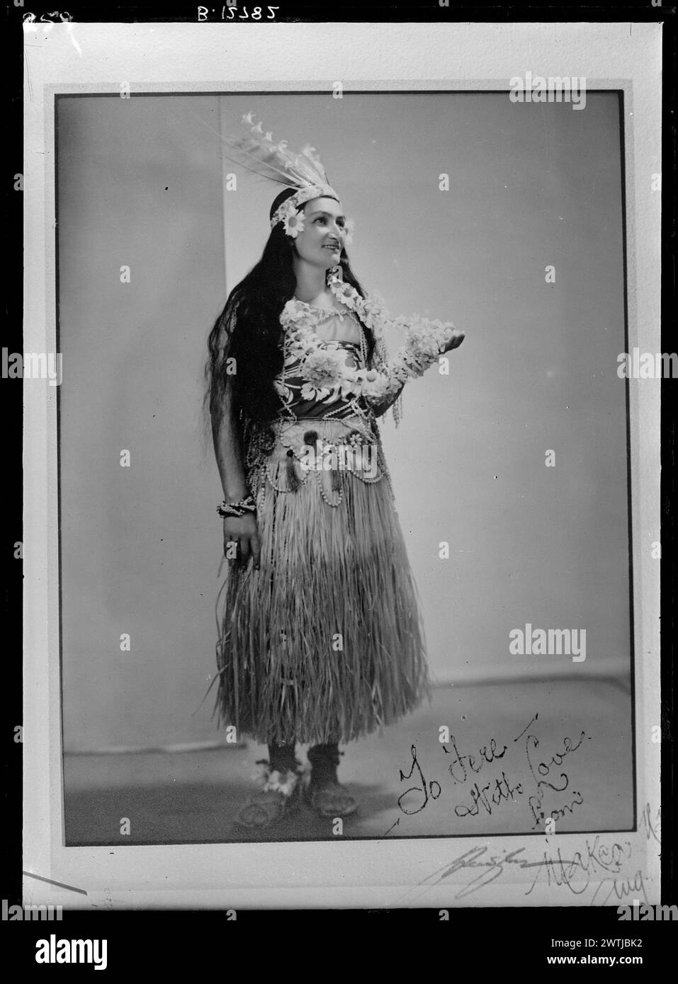 Paramount of Rarotonga, Cook Islands : Takau Makea Rio black-and-white ...