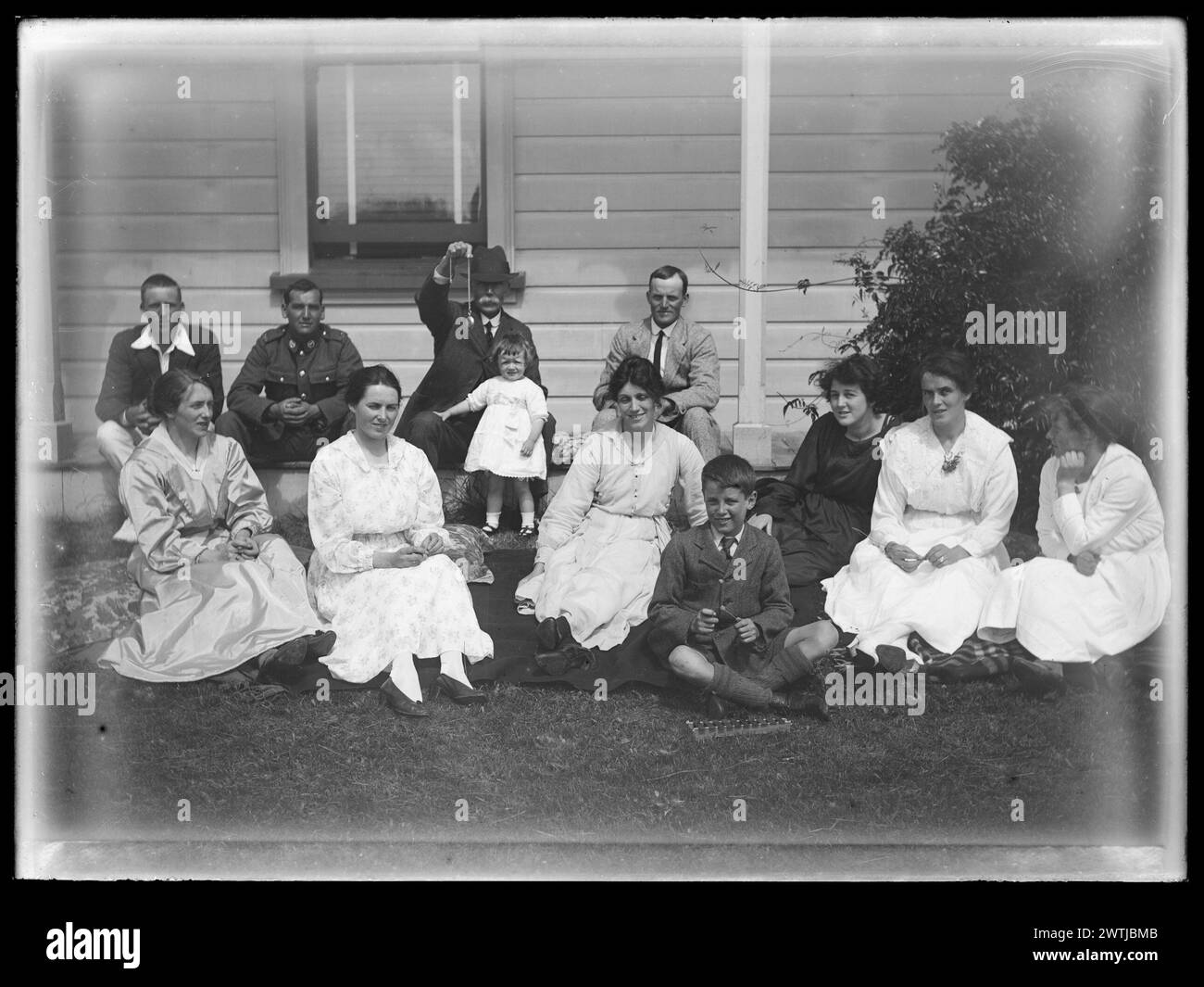 A full muster black-and-white negatives, group portraits, gelatin dry ...