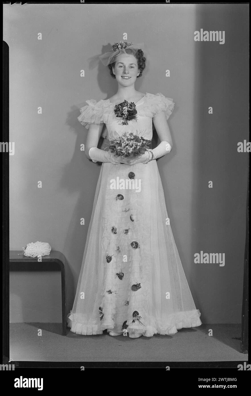 Miss Nola Payne black-and-white negatives, studio portraits, gelatin ...