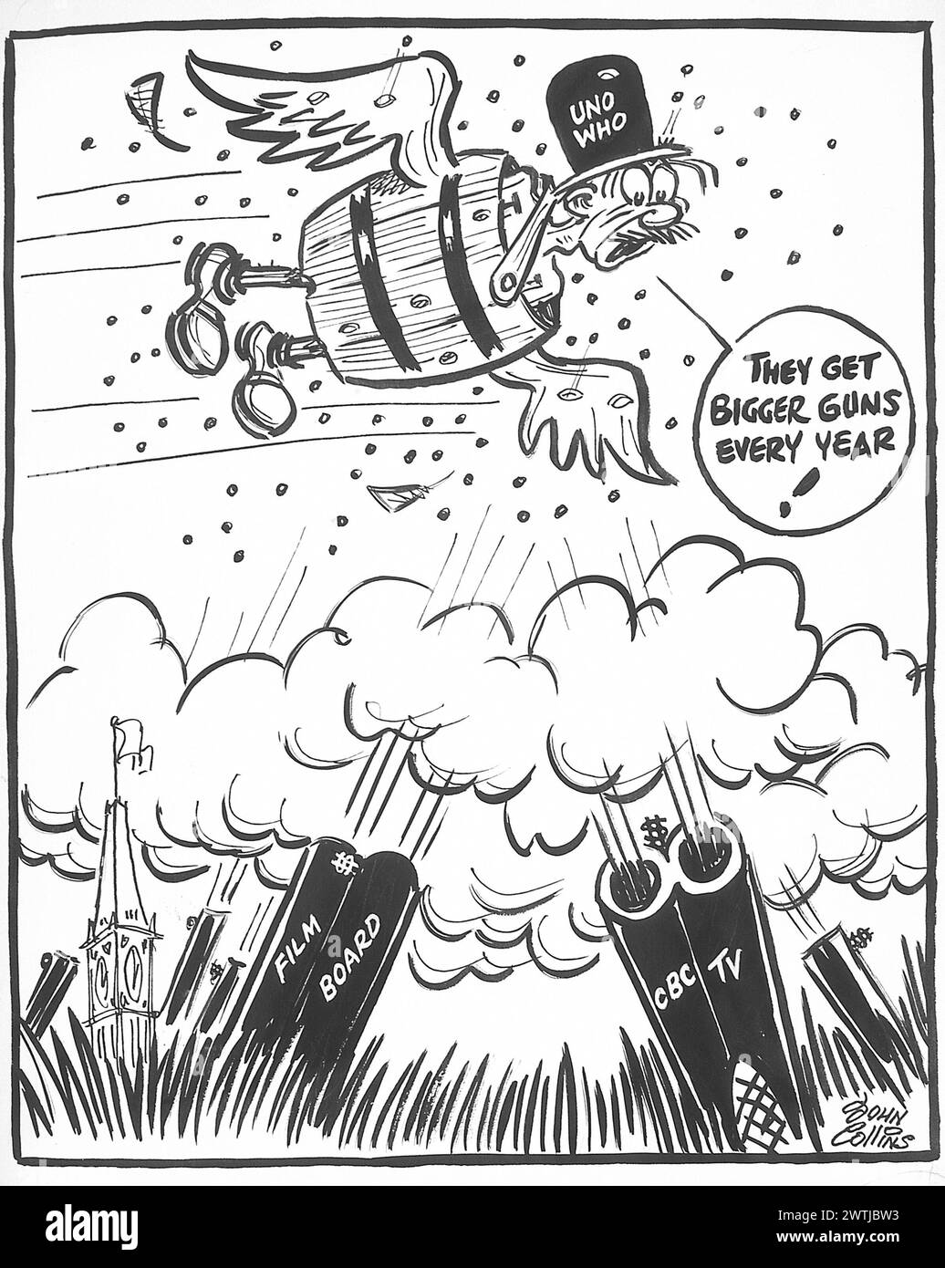 Cartoon - The Cry of the Wild Goose. John Collins (1917-2007 Stock ...