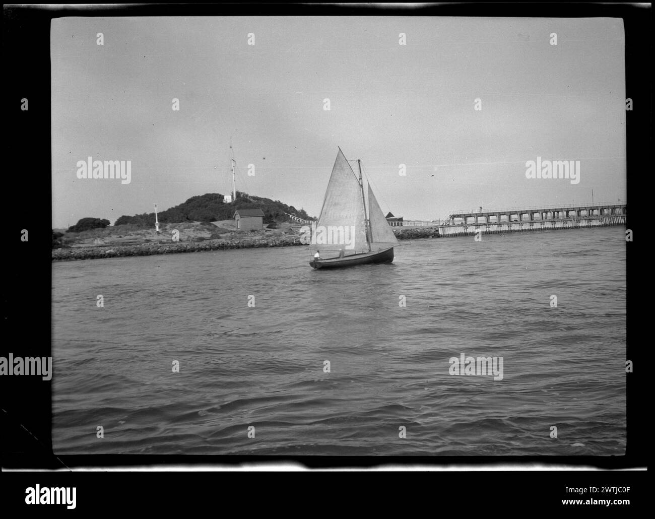 Sailboat Nitrate negatives, black-and-white negatives Stock Photo - Alamy