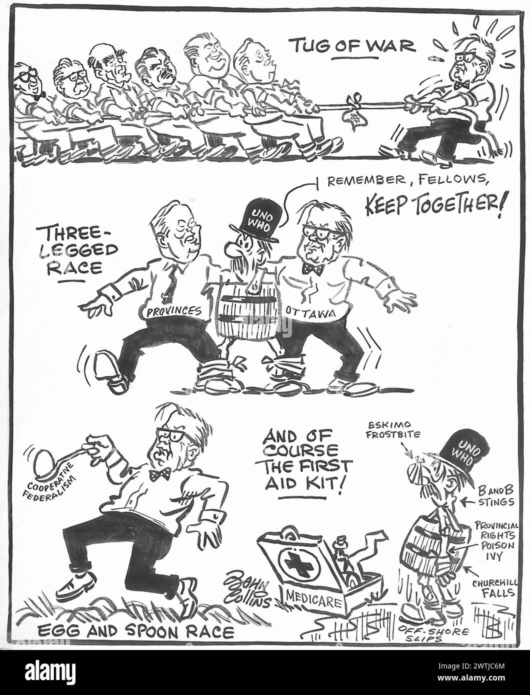 Cartoon - The Federal-Provincial Picnic. John Collins (1917-2007 Stock ...