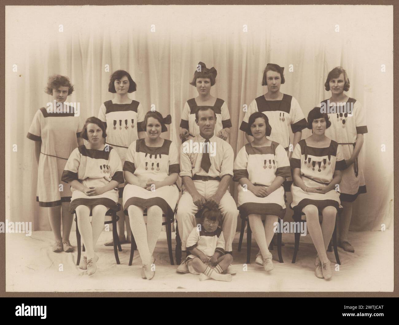 Buckett Gym group, Christchurch Portrait photographs, gelatin silver ...