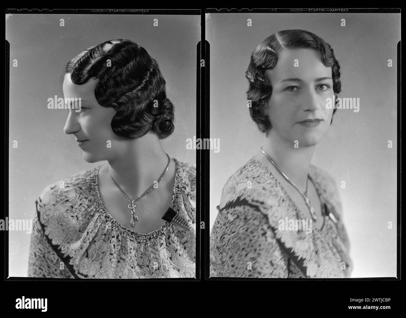 Woman; inscribed 'Mrs Wilson' Nitrate negatives, gelatin silver ...